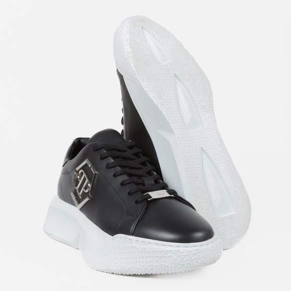 Philipp Plein | Shoes | Philipp Plein Mens Black Leather Godzilla ...